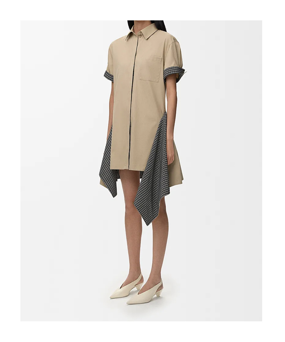 LOEWE Loewe Short Sleeve Panelled Shirt Dress